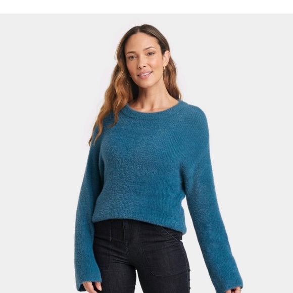 Knox Rose | Sweaters | Knox Rose Womans Crewneck Feathered Pullover ...